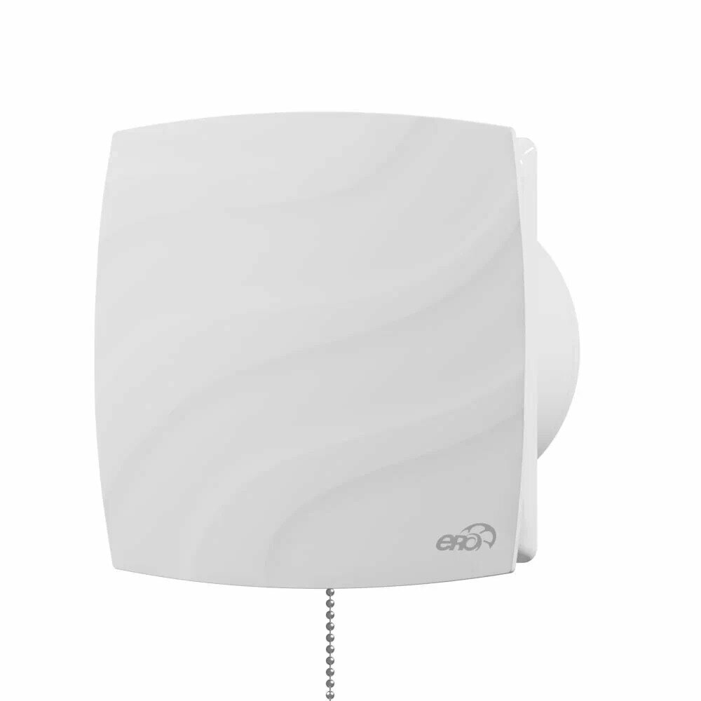 Вентилятор осевой вытяжной Era WAVE 100-02, с тяговым выключателем, D 100 мм, 14 Вт, цвет: белый