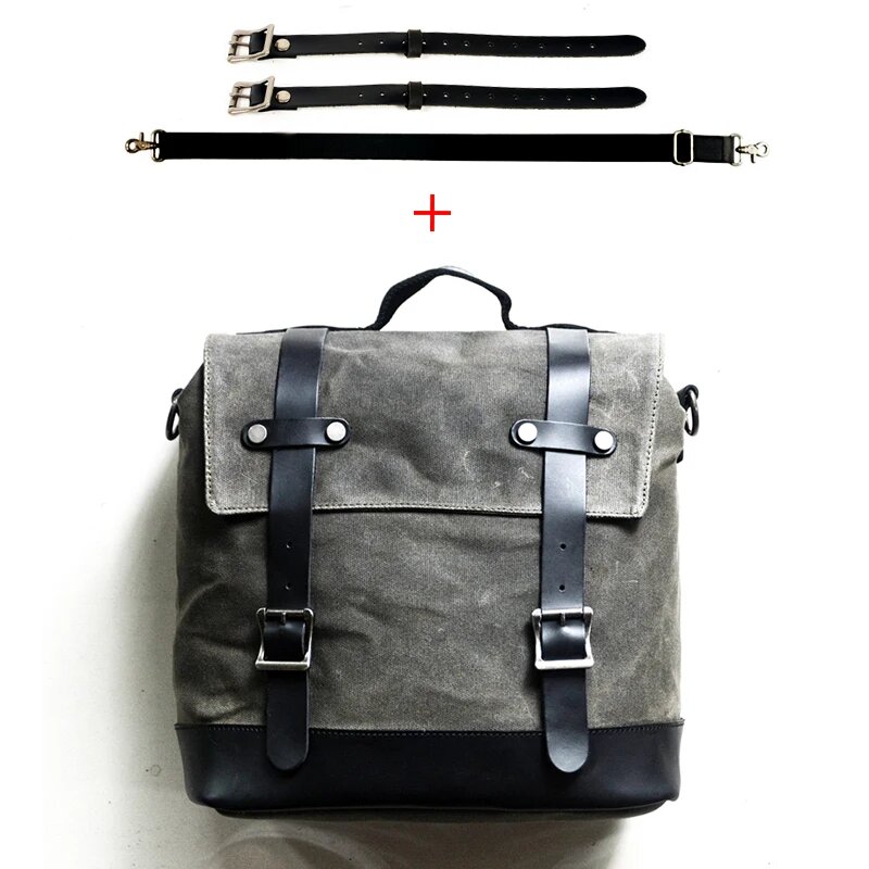 Винтажная мотоциклетная сумка для Harley Sportster XL 883 XL 1200 Touring Dyna Cement grey belts