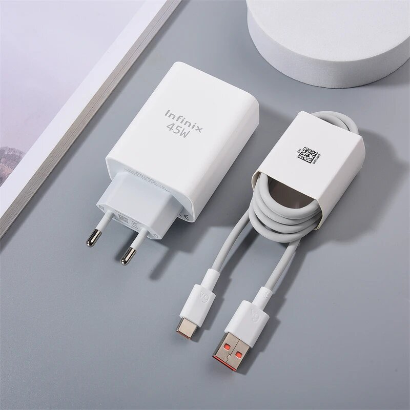 Зарядное устройство Infinix 45W EU с кабелем USB C