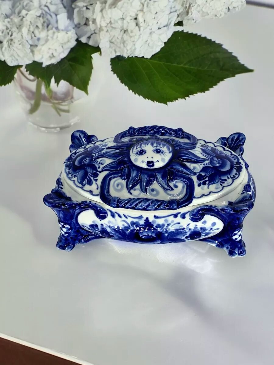 Шкатулка фарфоровая "Солнышко"