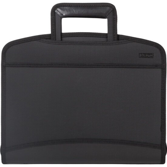 Папка-портфель Комус с выдвижными ручками, черный,