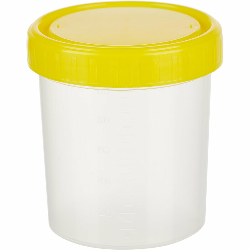 Контейнер д/сбора биопроб 100 мл н/с, для мочи, 380шт/уп, 1812141