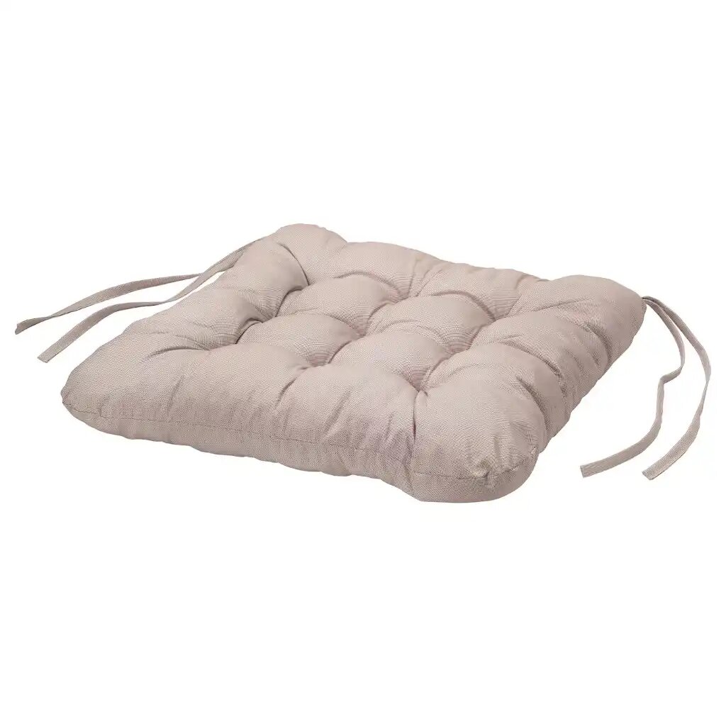 Подушка на стул 3шт, бежевый, 40x38x5 см. Икеа Хэлльви, Ikea Hellvi