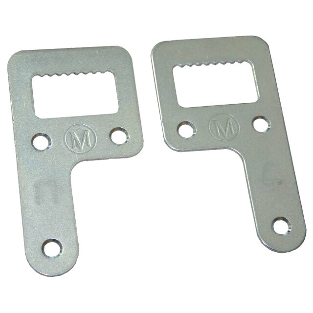 Крепеж-подвеска мебельная сталь 36x67 мм комплект 2 шт для шкафов ящиков и корпусов