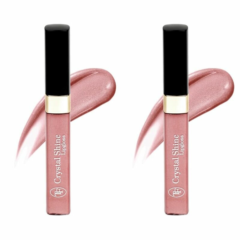 ТF Cosmetics Жидкая помада Cristal Shine Lipgloss, тон 07, мерцающий коралл, 2шт