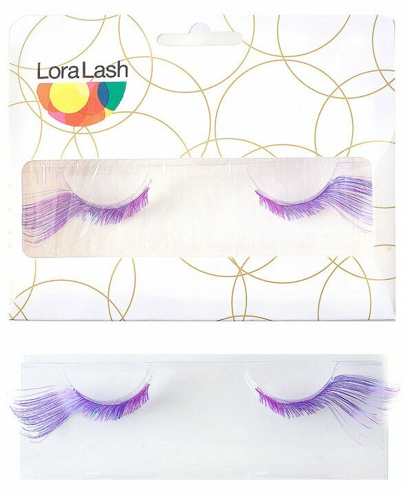 Hairshop Ресницы синтетические сиреневые с крылом 10 МУ068