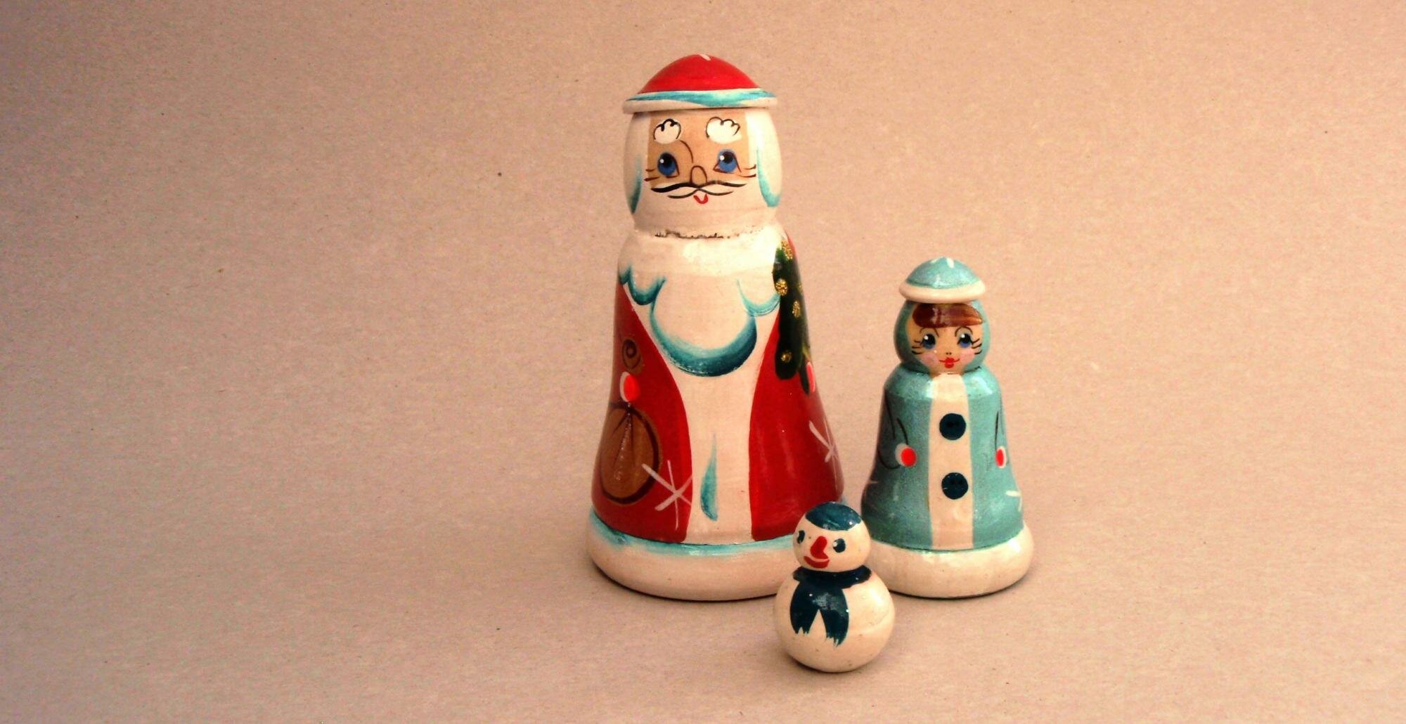 Матрешка Дед Мороз 3 в 1 Р-45/931 (РНИ)