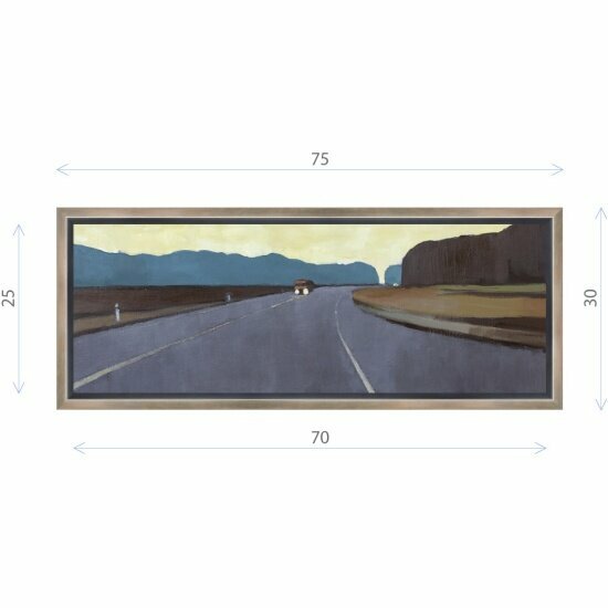 Картина Декор Депо Константина Малютина Дорога 2 Матовый холст в раме 30х75 см