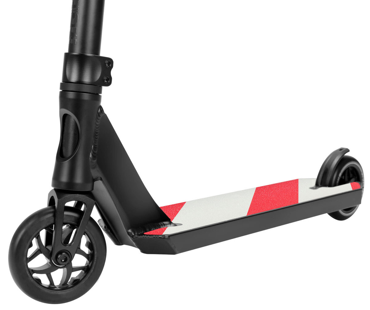 Шкурка для скейтборда Jessup Griptape Colors 9"x 33" (22,8см x 84см) цвет: красный в белую полоску.1шт/уп(3365)