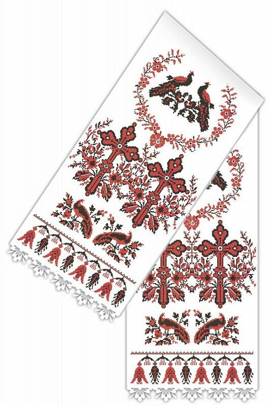 Набор для вышивания Каролинка #КРКН-2002 Рушник, Печатный крест, 37 х 200 см