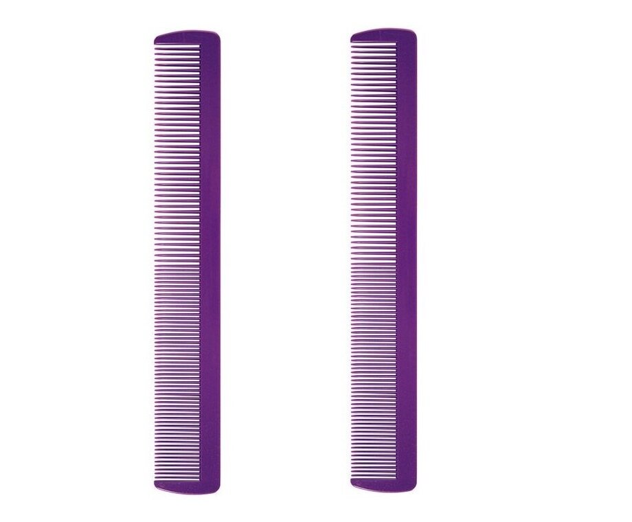 Гребень LEI для волос пластиковый 014 фиолетовый, 2 уп