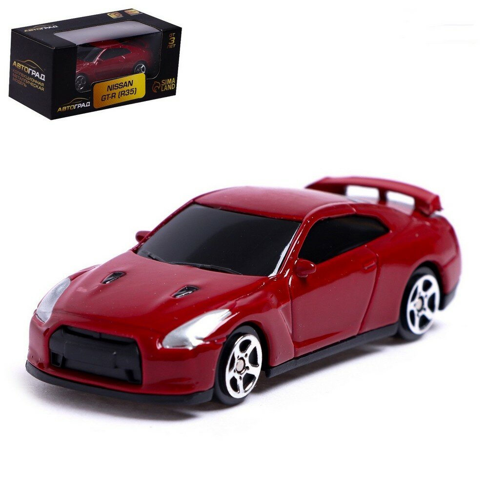 Машина металлическая NISSAN GT-R (R35), 1:64, цвет красный