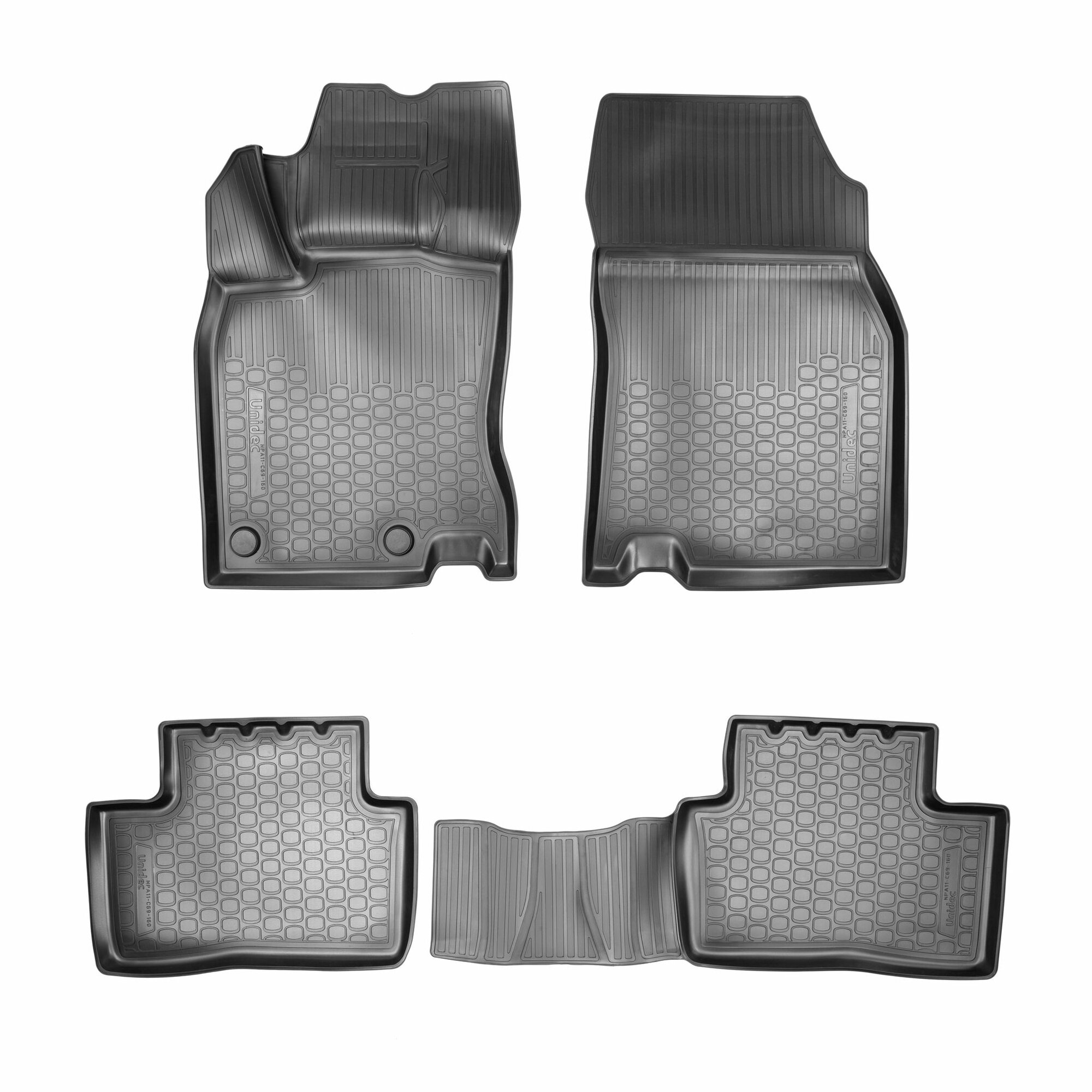 Ковры в салон Norplast/Unidec для Renault Kadjar (2015-)Полиуретан, Черный, арт. NPA11-C69-160 (Черный)