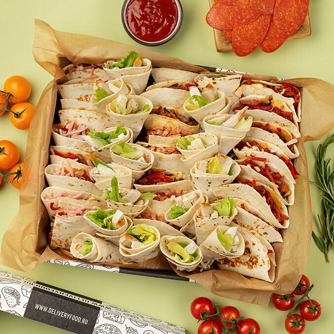 Бокс рулетиков премиум #2 Конвертики с начинками