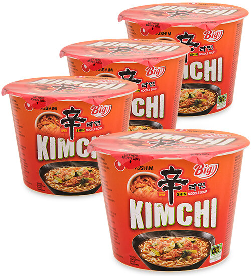 Лапша Нонгшим сушеная с кимчи 4шт*112г, Корея ER-21 113-851159