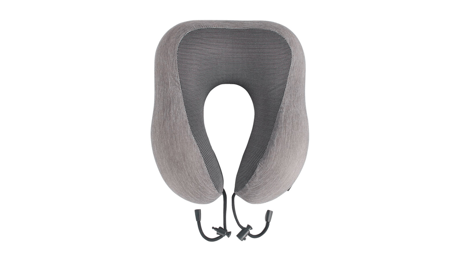 Подушка на шею, с эффектом памяти, велюровый чехол, 28x27х10см, серая
