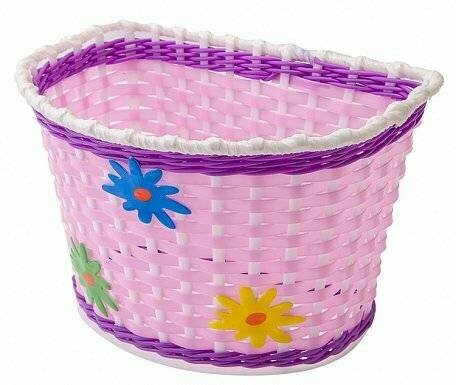 Велокорзина HL-BS02 бело-роз/фиолет для дет. вело, 270077