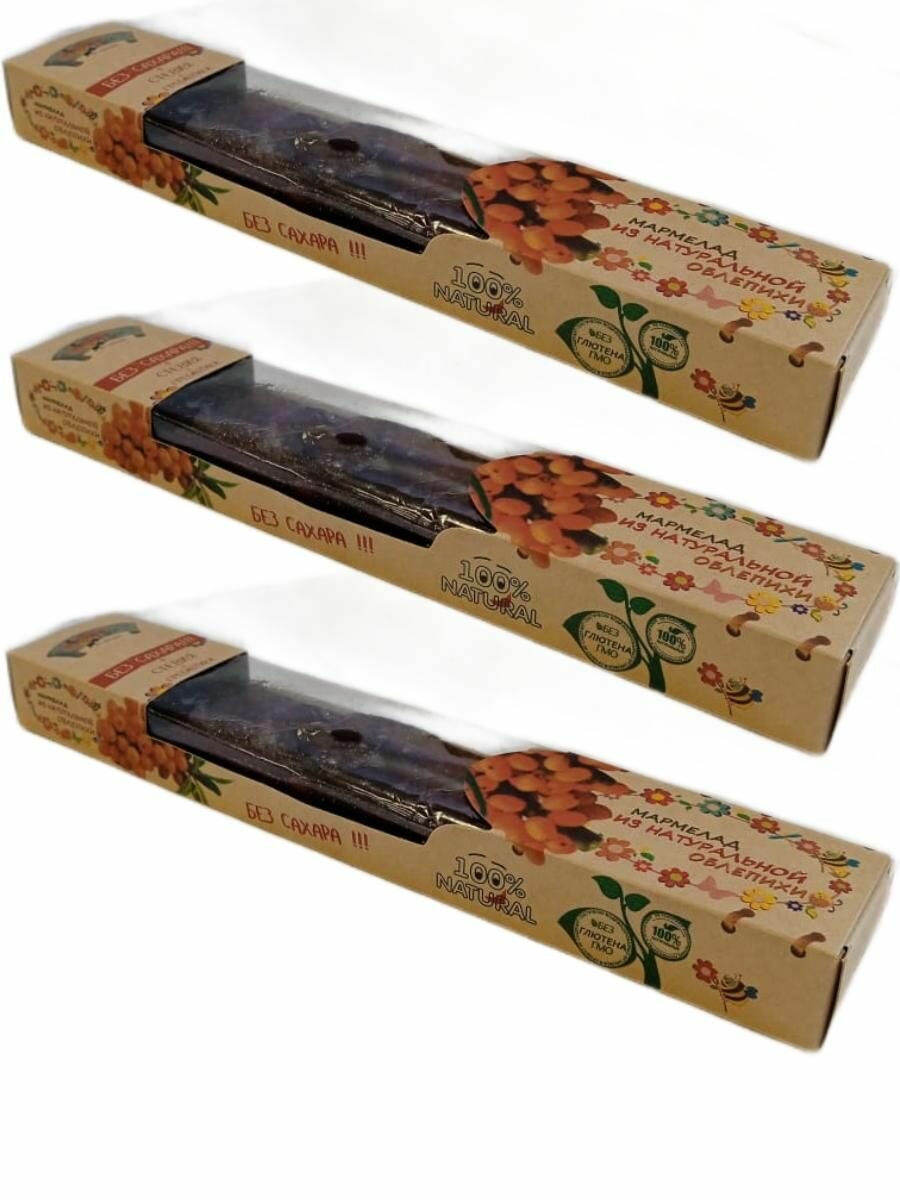 Мармелад без сахара из натуральной Облепихи, Эль-групп, 3 шт по 100 гр