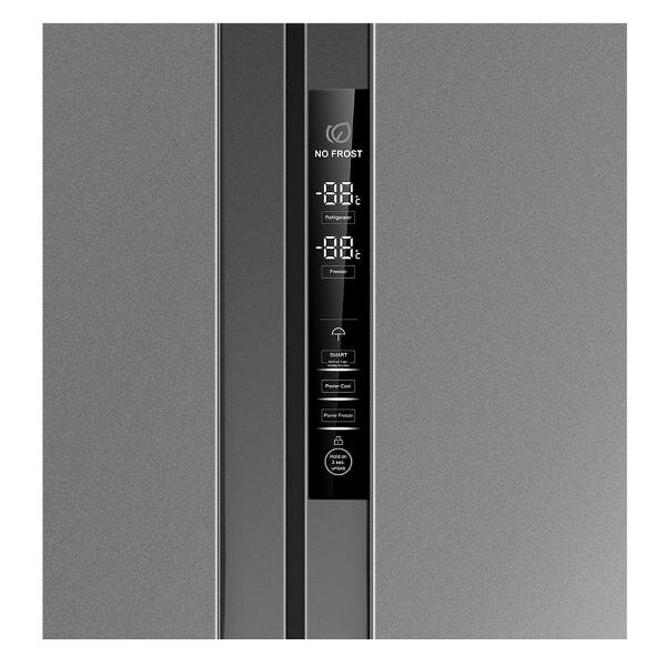 Холодильник Haier HRF-523DS6RU, Side-by-side, инверторный компрессор, серебристый — фото 1