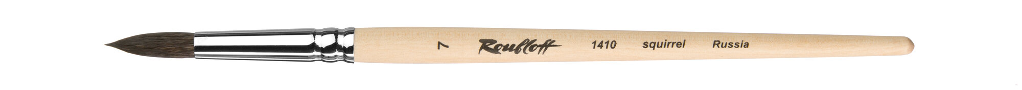 Кисть для акварели и гуаши белка круглая ROUBLOFF-1410 №07 ручка короткая