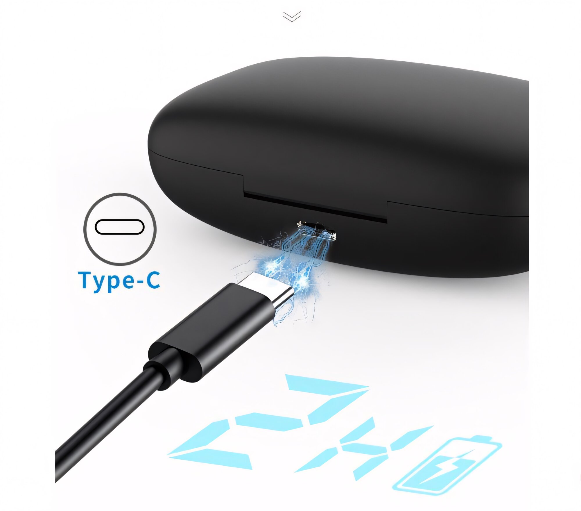 Беспроводные водонепроницаемые наушники T16, Bluetooth 5.3, синий — фото 1
