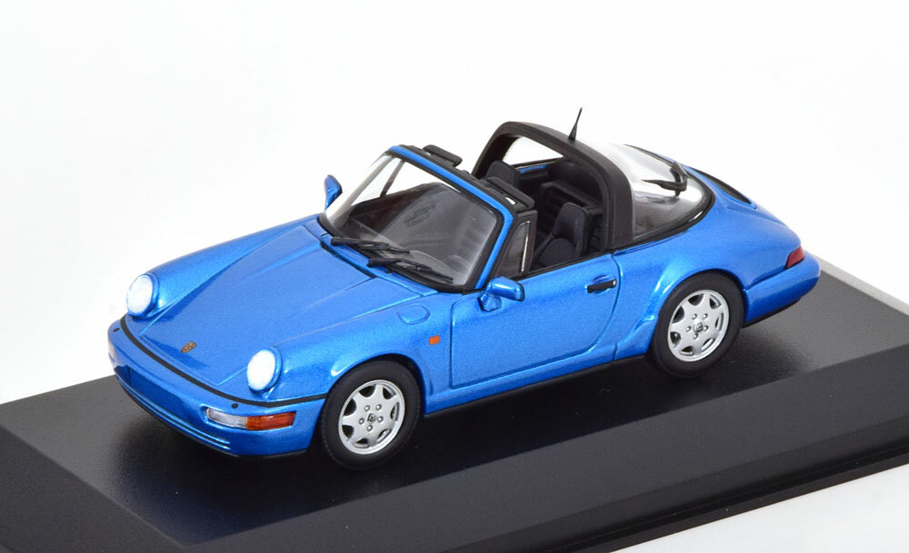 Модель коллекционная MAXICHAMPS Porsche 911 (964) carrera 2 targa 1991 blue metallic