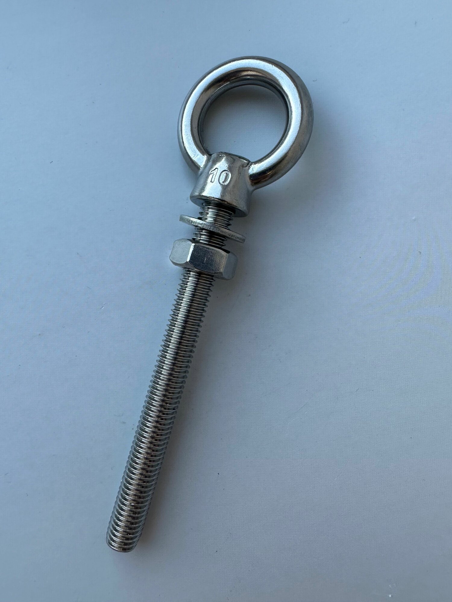 Рым-болт удлиненный М10Х100 с метрической резьбой нержавеющая сталь А4; 6шт.