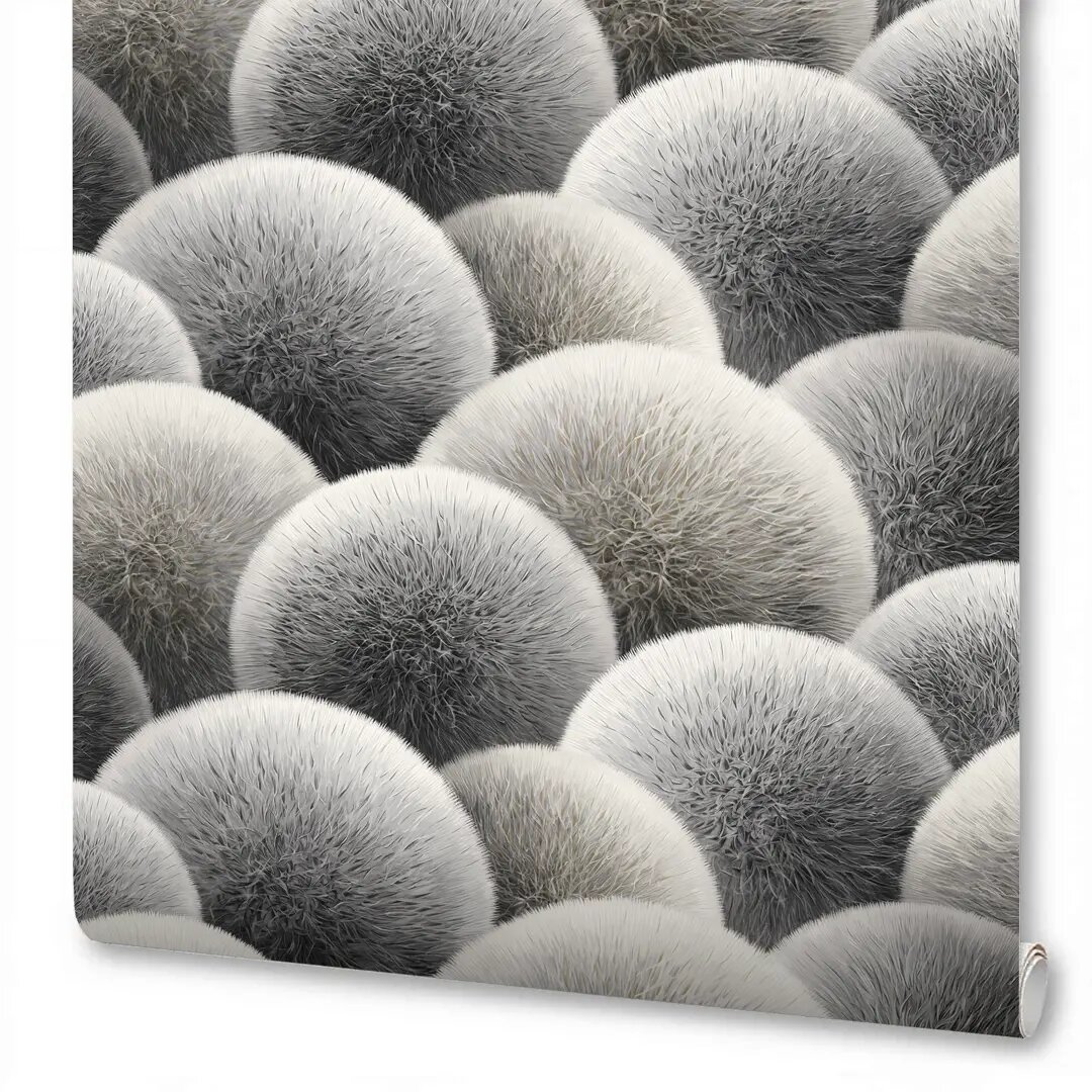 Обои флизелиновые Anturage Puff черные 1.06 м AN8889-16