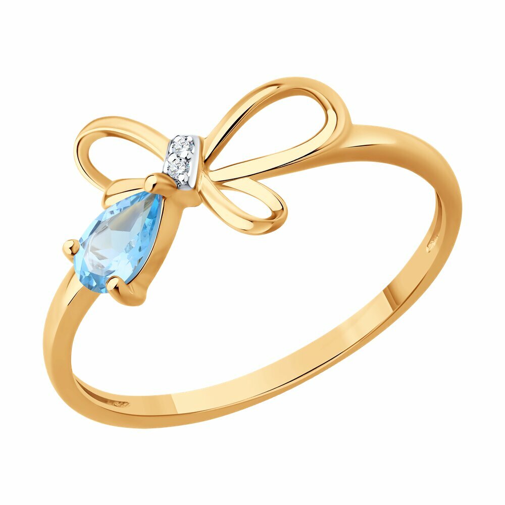 Кольцо, красное золото, 585 проба