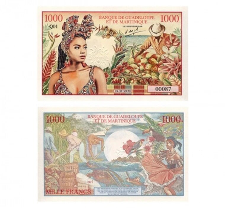 1000 франков 2020 Франция, сувенирная бона, сувенирная копия, банкноты и купюры редкие коллекционные