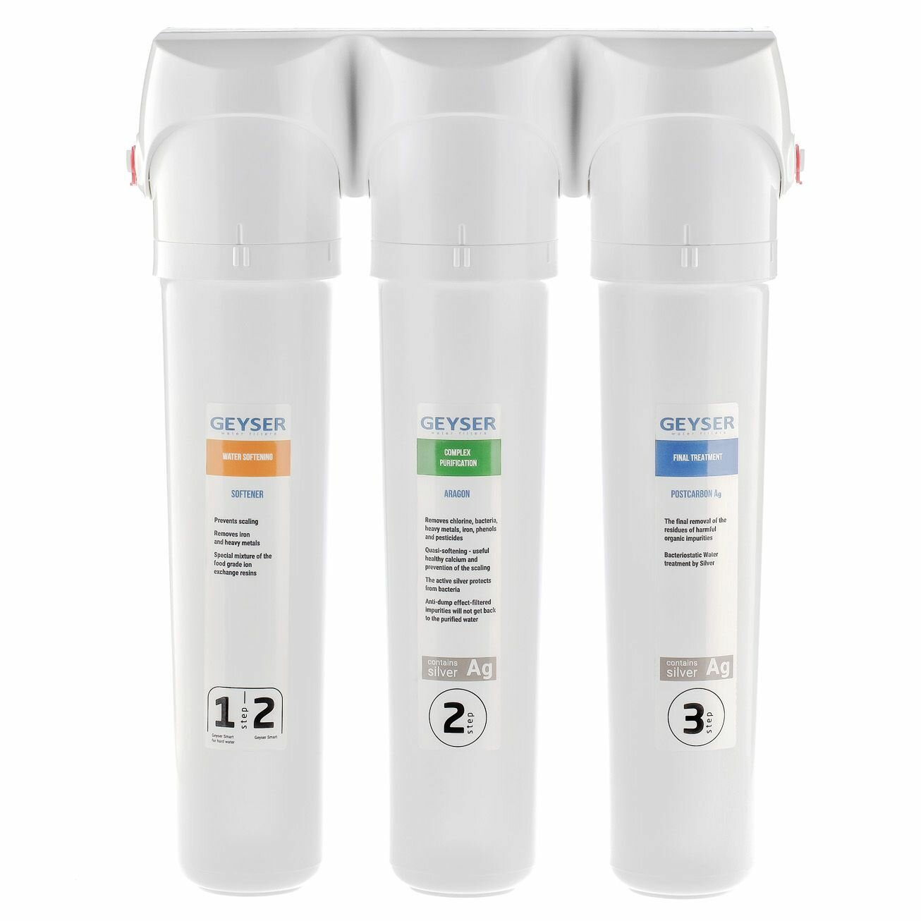 Фильтр Гейзер Смарт Фильтр под мойку, для жесткой воды, препятствует образованию накипи, все для подключения в комплекте