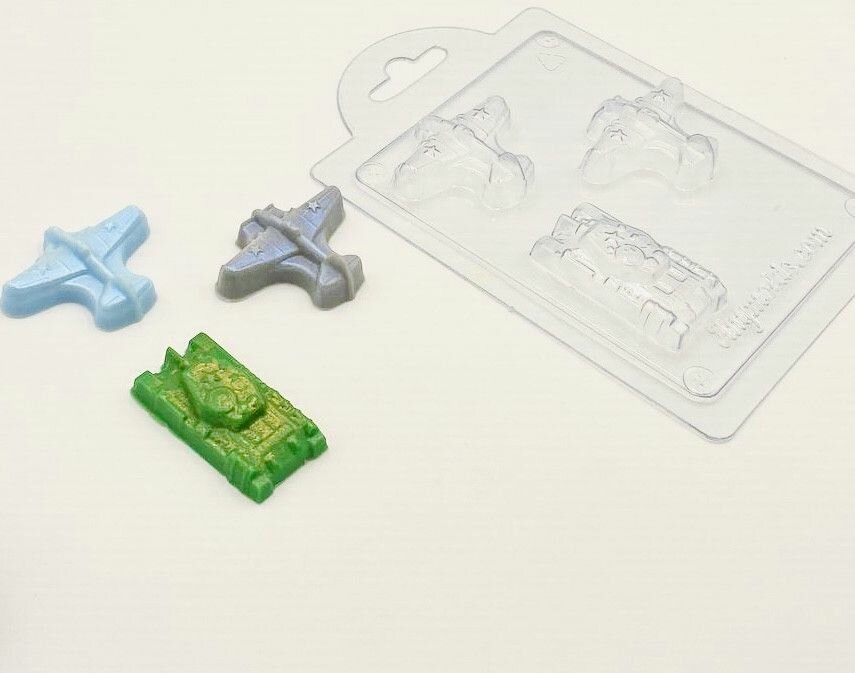 Формочка для шоколада : Военная техника мини молд из толстого пластика