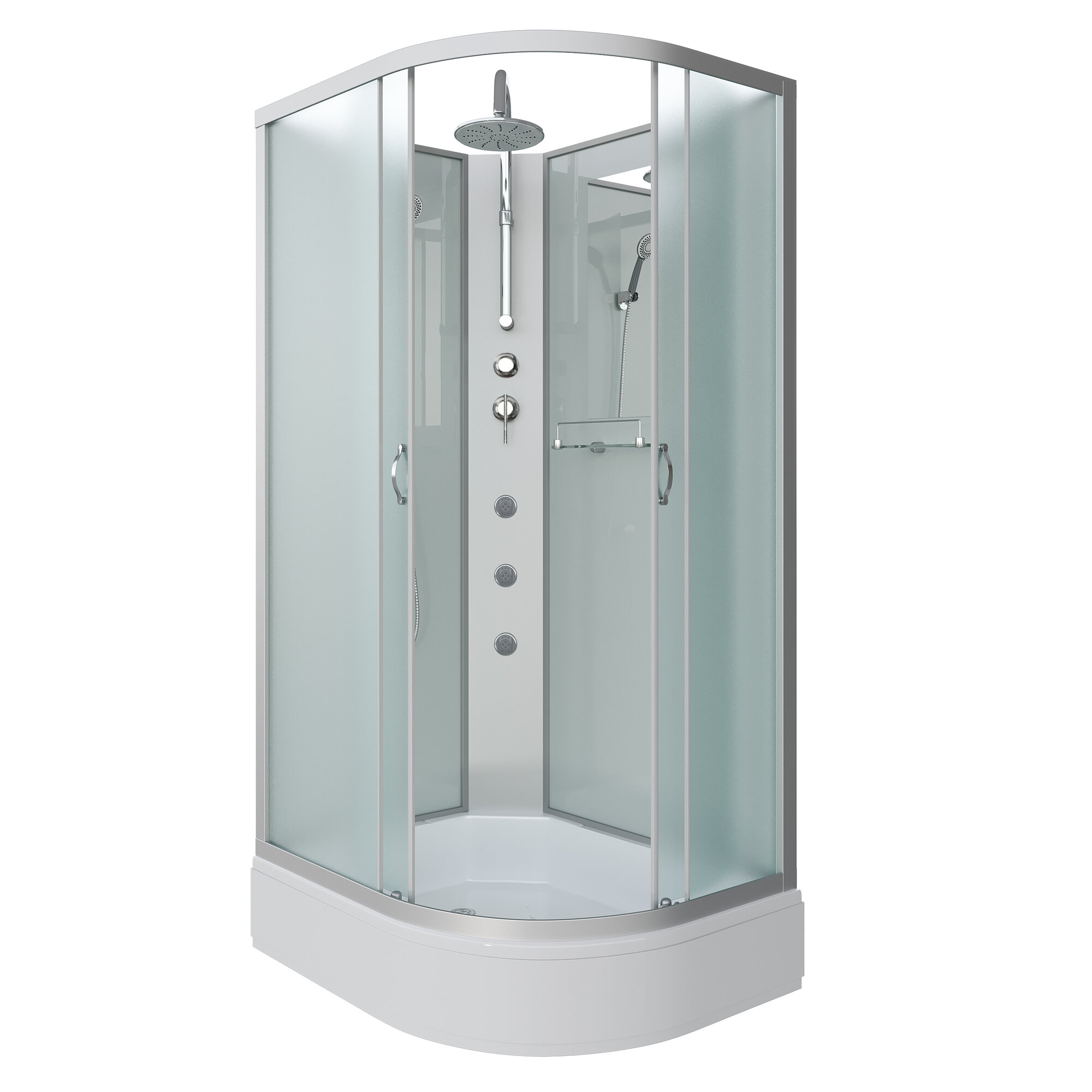 Душевая кабина Niagara Classic NG-33194-14LBKTG (110х90х210) средний поддон(26см), стекло матовое,4 места