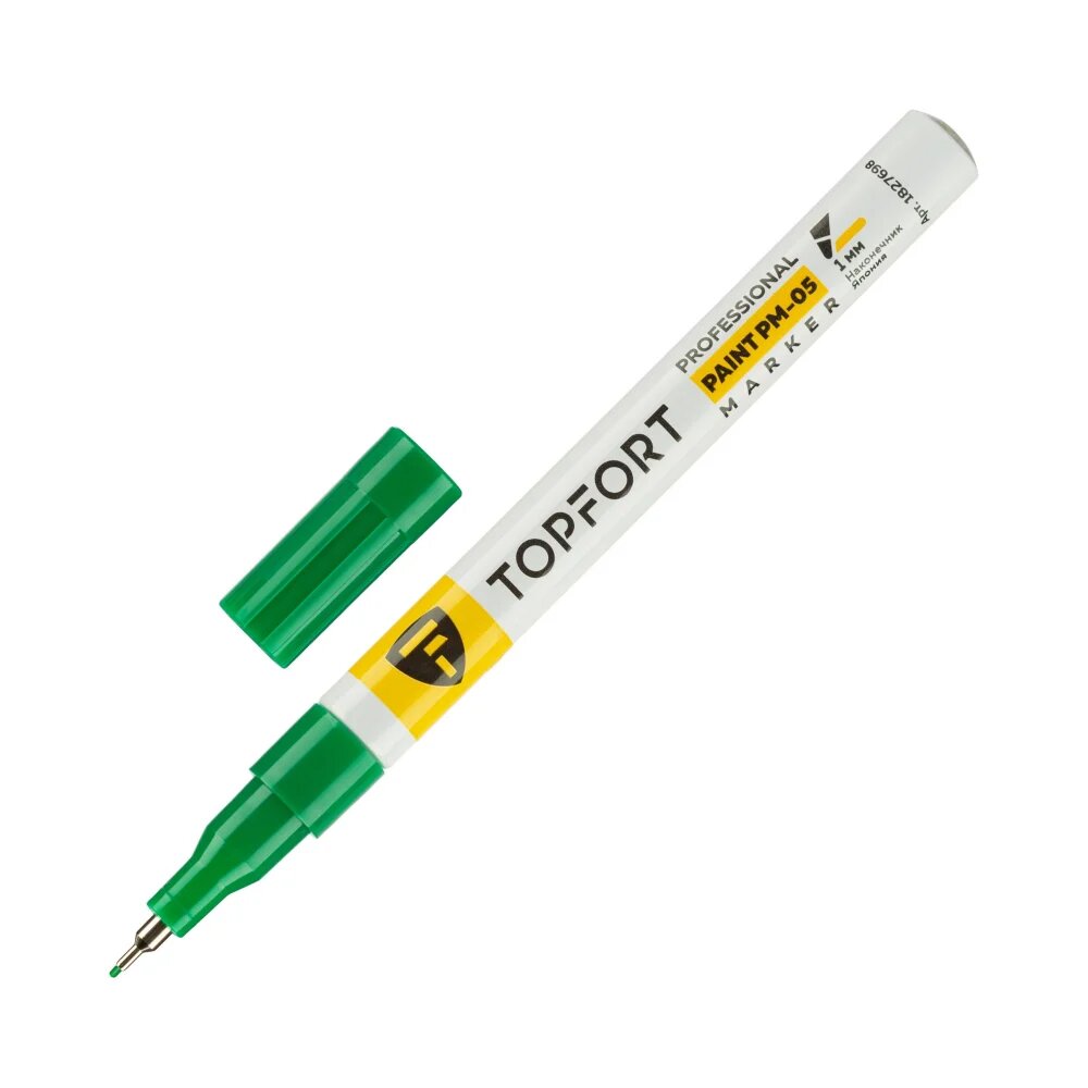 Маркер лаковый Topfort Paint 1 мм, зеленый 1827698