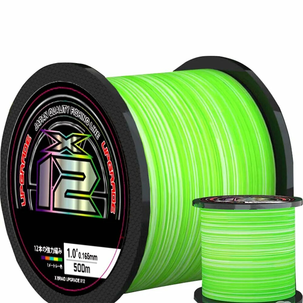 G-Soul Upgrade X8 Braid Jigman ULTRA PE леска для морской Зеленый, 500M-2.0-41.4LB, 12X Green White