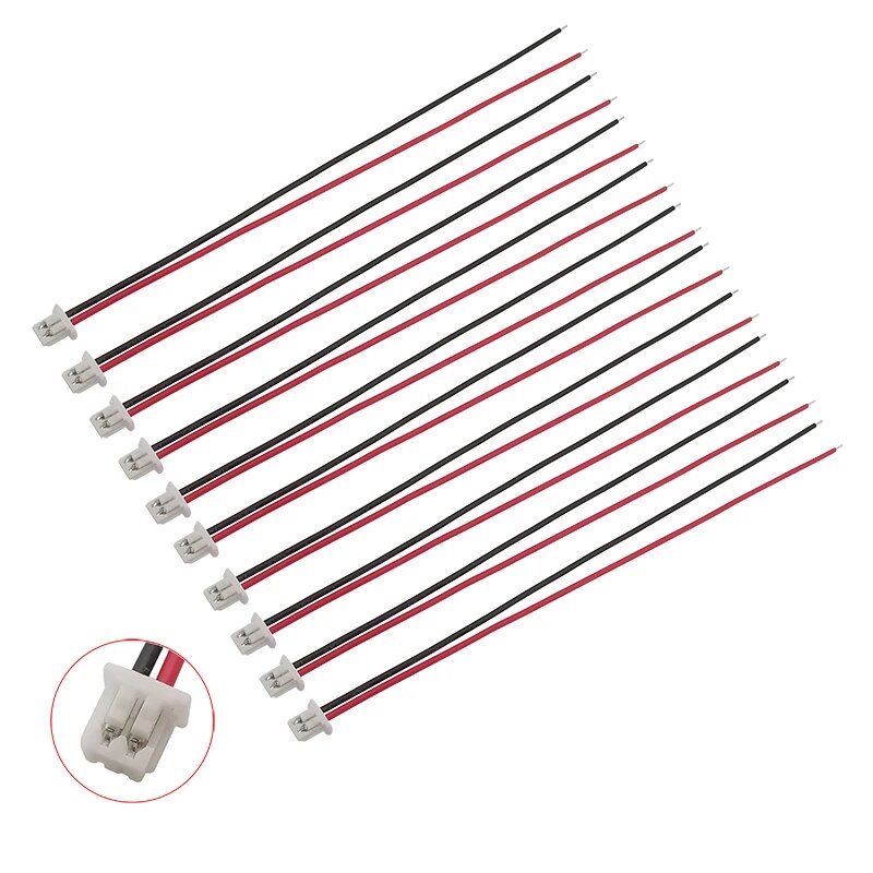 LOCHEUK JST 1.25mm 2-Pin Female Connectors 28AWG Wires 10/20pcs 20Pcs, 10CM
