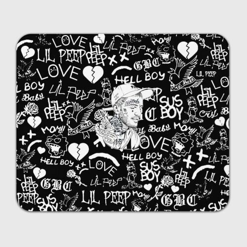 Lil Peep pattern автографы лого Коврик для мыши
