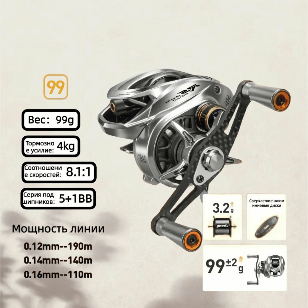 Катушка 99 Teardrop, ультралегкий микрообъект Road Runner, рыболовная катушка