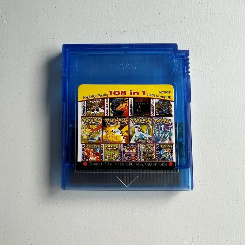 Картридж Pokemon 108 в 1 для GBC/GBA/SP/GBM, Blue