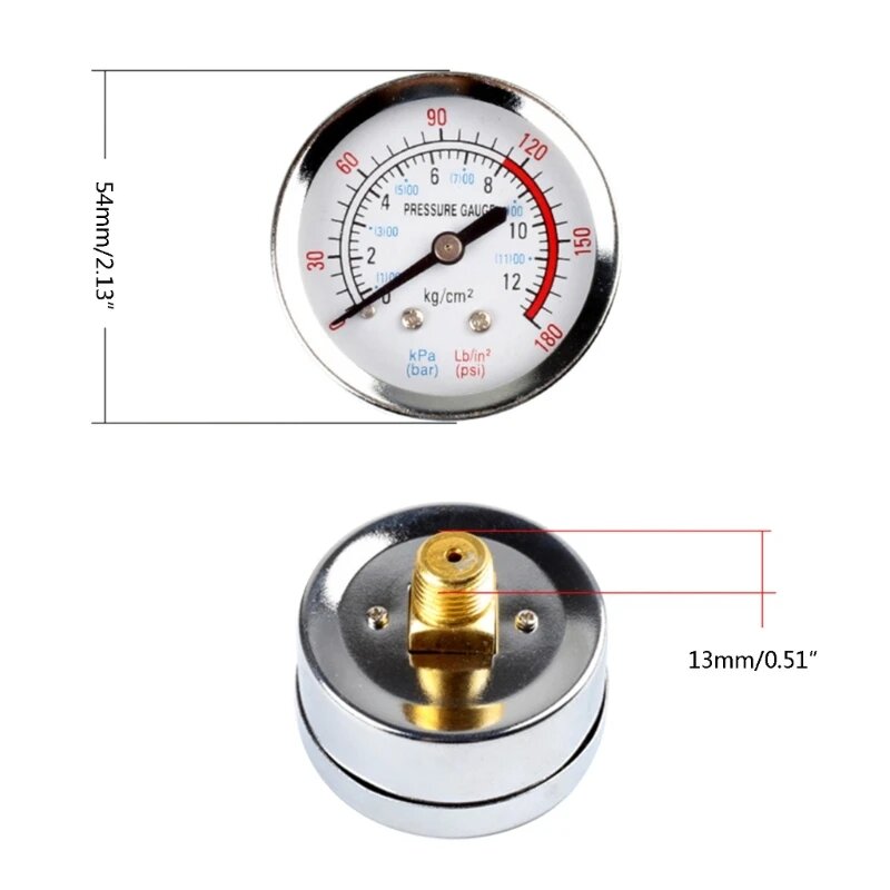 Манометр Shanwen 0-180 psi, Цвет: 1