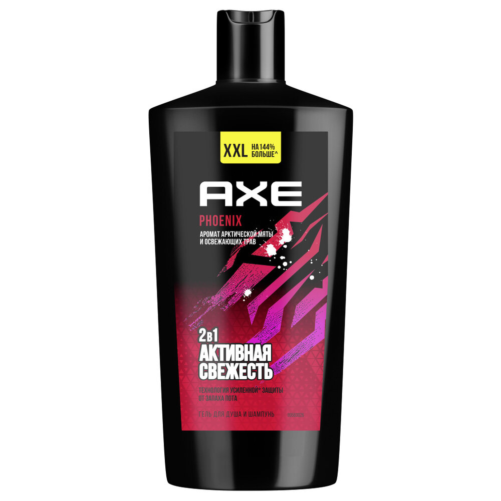 Акс Феникс / Axe Phoenix - Гель для душа + Шампунь Арктическая мята и освежающие травы 610 мл