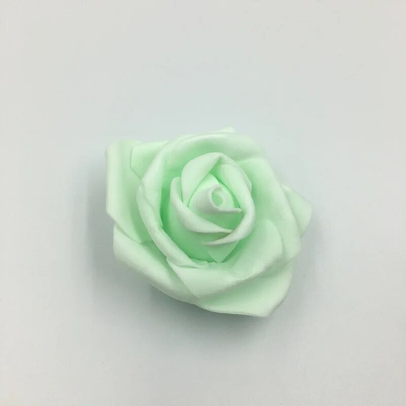 Искусственные розы, пена, Mint Green, 6-7 см