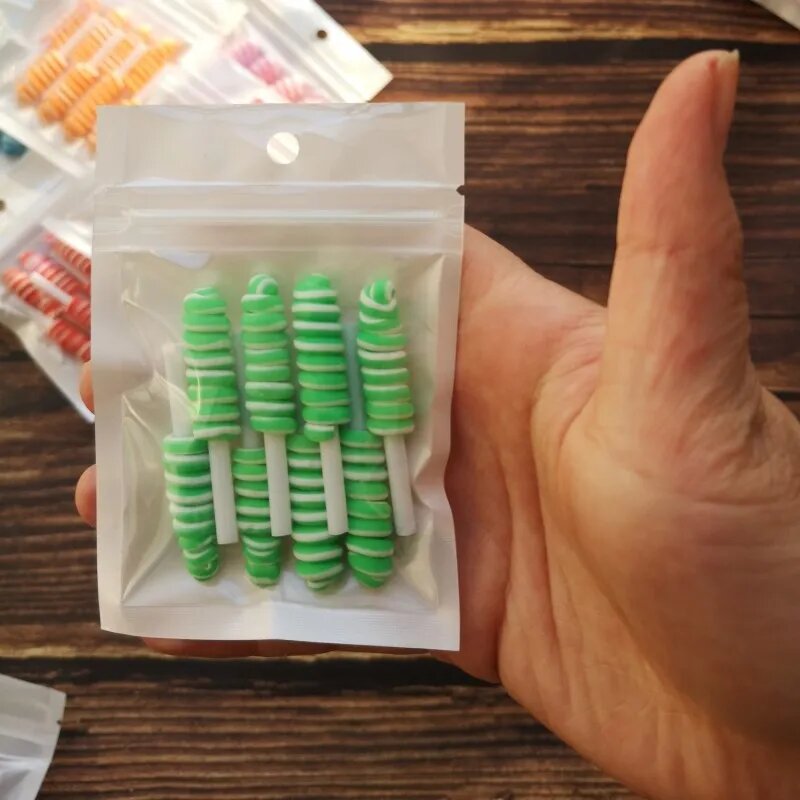 Мягкая глина 8 шт. для декора Зеленый, Green 8 Pieces