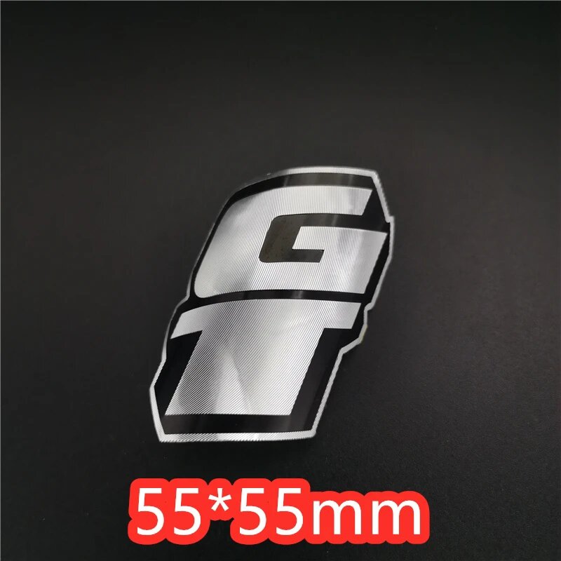 Наклейки на велосипед GT, 55*55 мм, черные и серебристые
