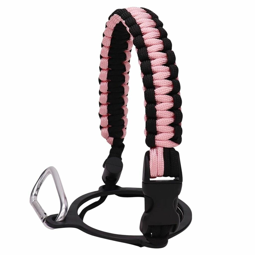 Аксессуары для походов, Веревка для кружки на открытом воздухе, Веревка для бутылки с водой-Черный+розовый