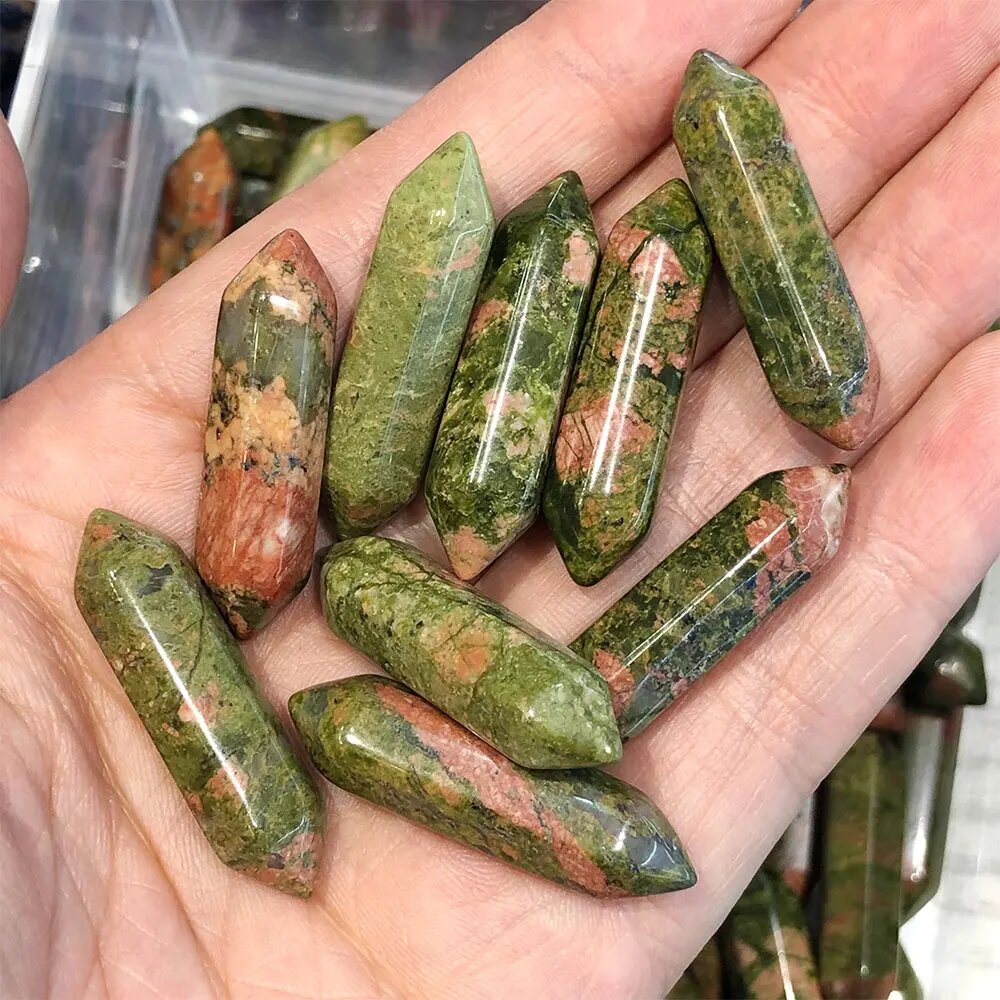 Розовый кварц кристаллы 2pc, Unakite