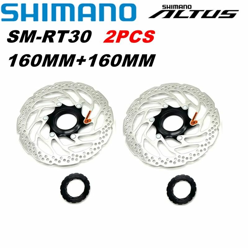 Тормозной диск (ротор) Shimano SM-RT30, 160мм, C.Lock, только для полимерных колодок, без коробки, 2 шт.