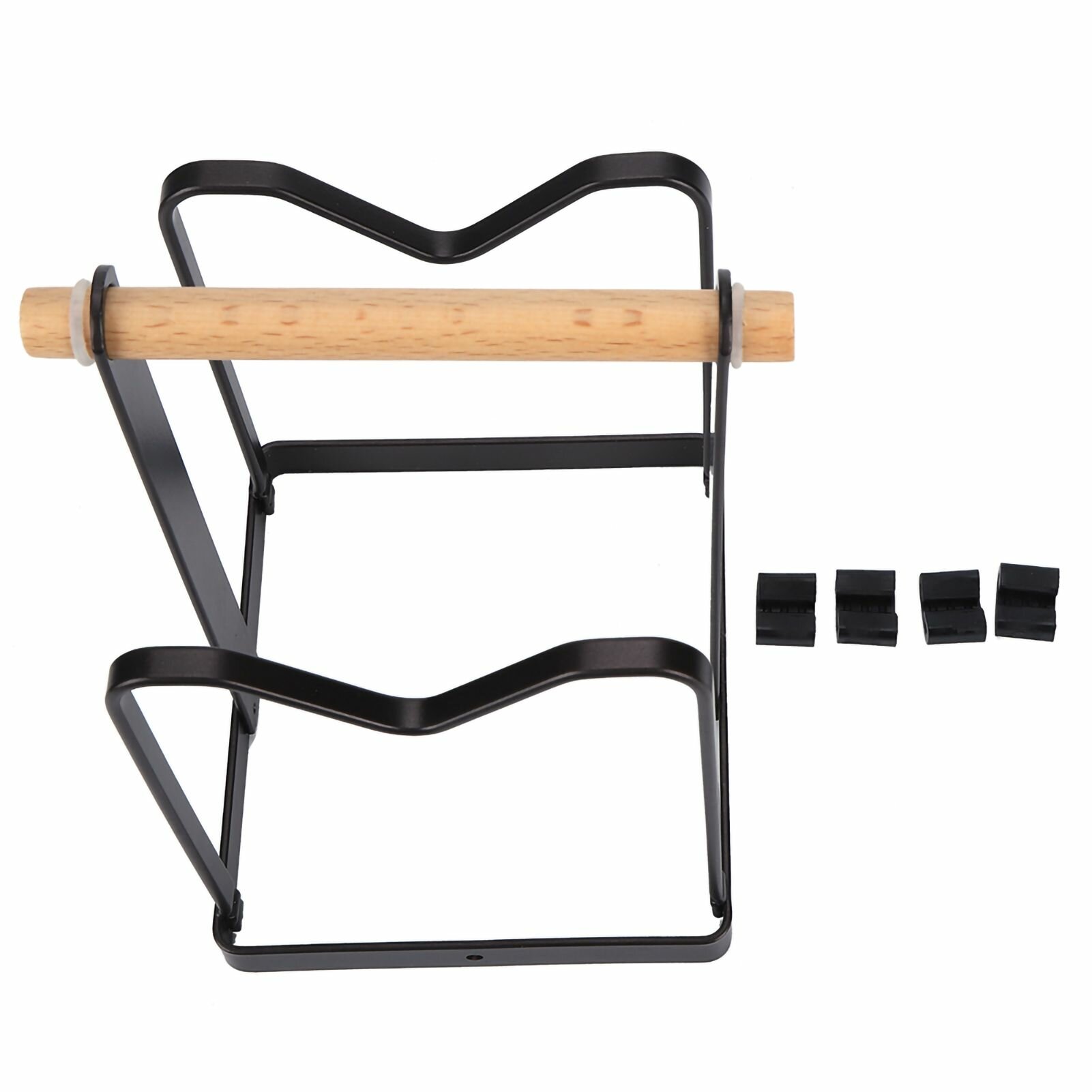 Хранение доски для резки и крышки кастрюли, стойка из углеродистой стали с деревянной ручкой, 16,8 унций