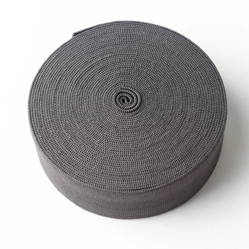 Эластичная лента спандекс 25 мм Серый, Grey 25mm 1m