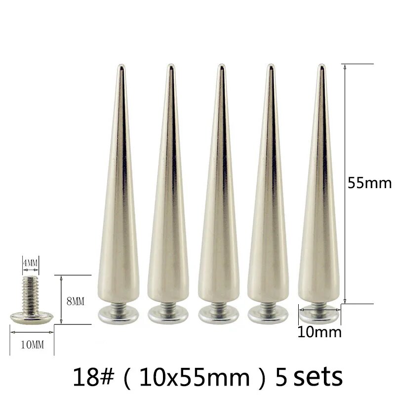 Шипы серебряные 18# (10x55mm) 5шт